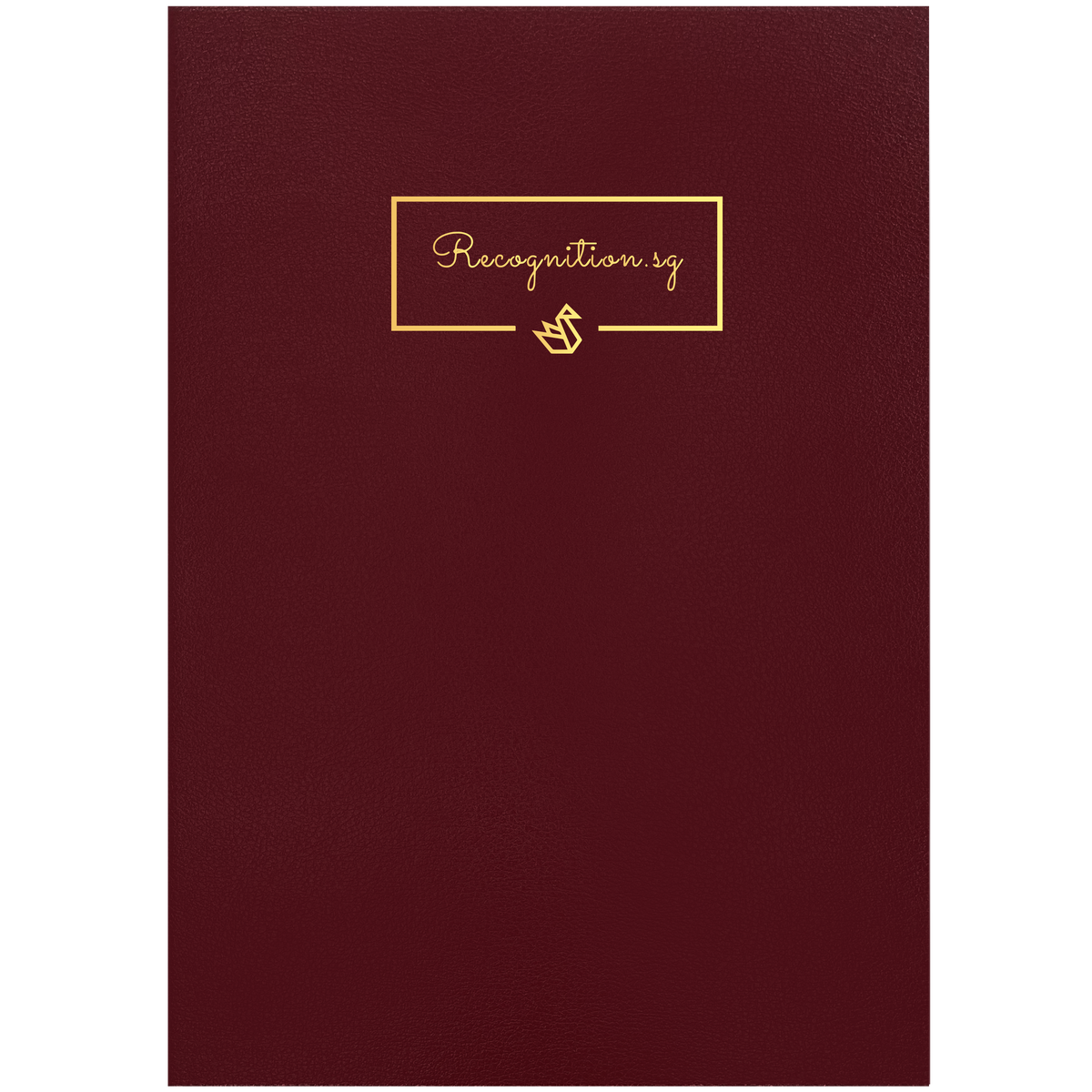 A4 Leather Paper Certificate Folder – Recognition.sg